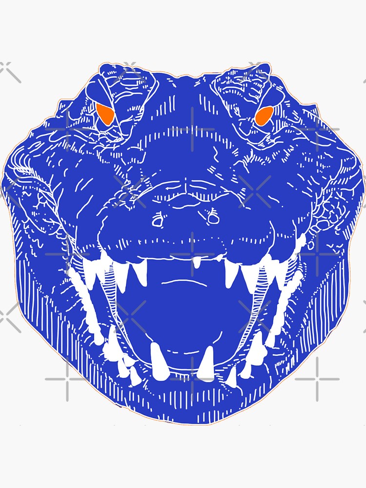 "BLUE gator face" Sticker for Sale by aquariumjazz | Redbubble