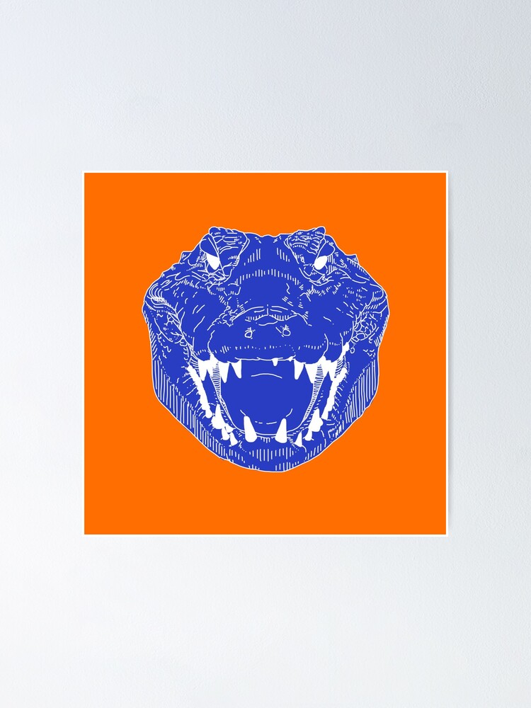 "BLUE gator face" Poster by aquariumjazz | Redbubble
