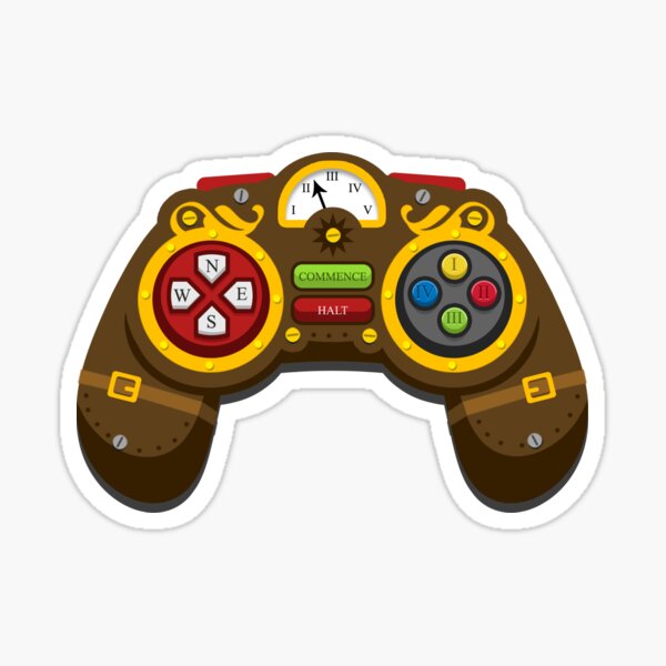 "Steampunk Game Controller" Sticker by firespriteuk | Redbubble