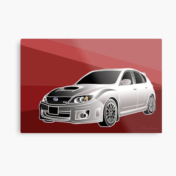 Subaru Wrx Racing Metal Prints | Redbubble