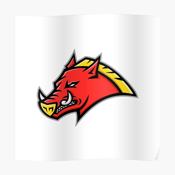"Angry Razorback Mascot" Poster for Sale by patrimonio | Redbubble