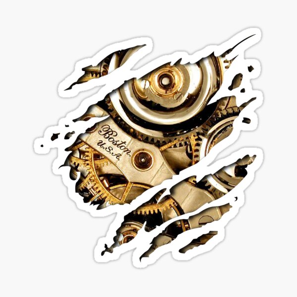 "Steampunk Clock gear inside mechanism" Sticker for Sale by chardo55 ...