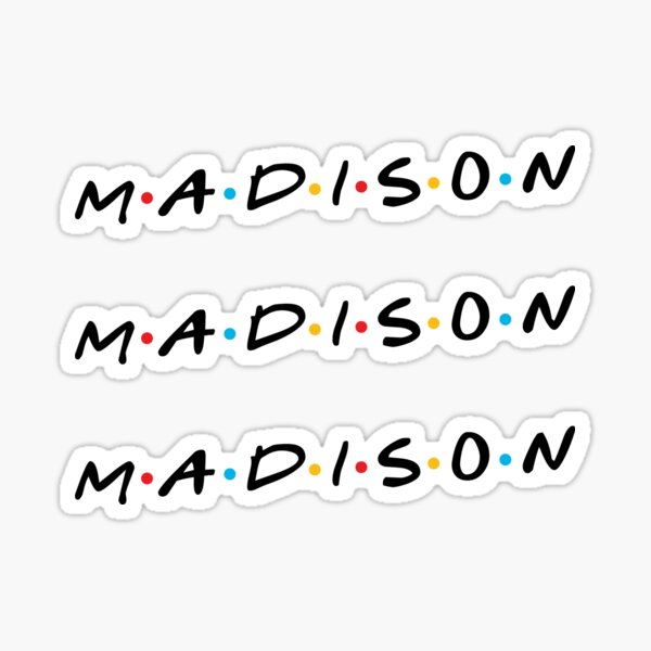 "Madison" Sticker for Sale by haztx | Redbubble