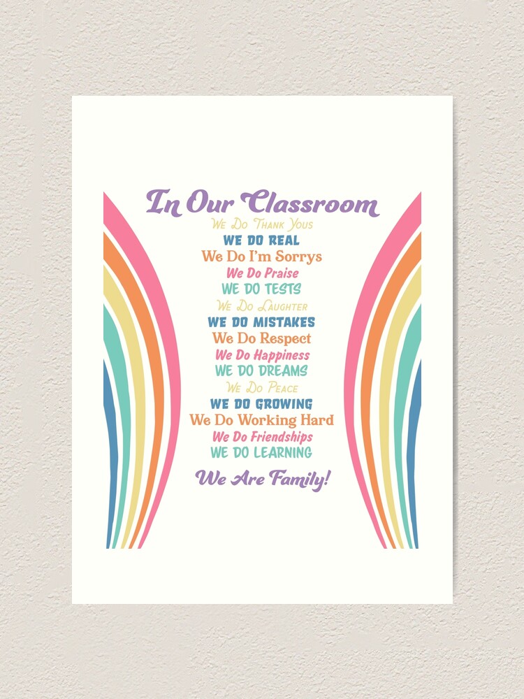 "Classroom Poster We Are Family" Art Print for Sale by JasonWendland ...
