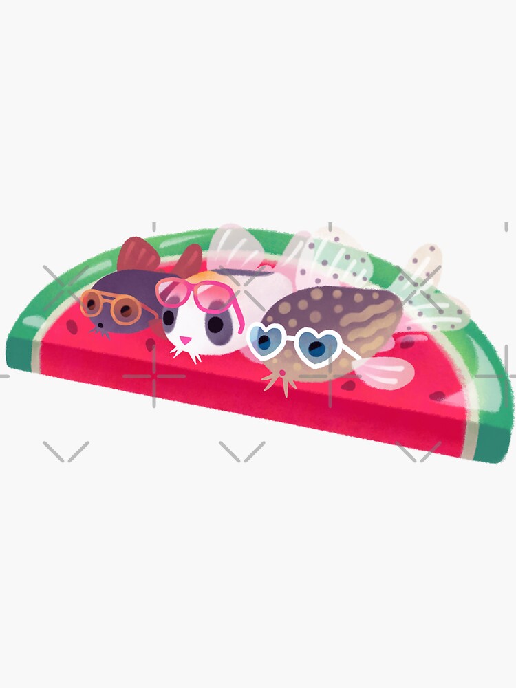 "Cory cats in the swimming pool" Sticker for Sale by pikaole | Redbubble