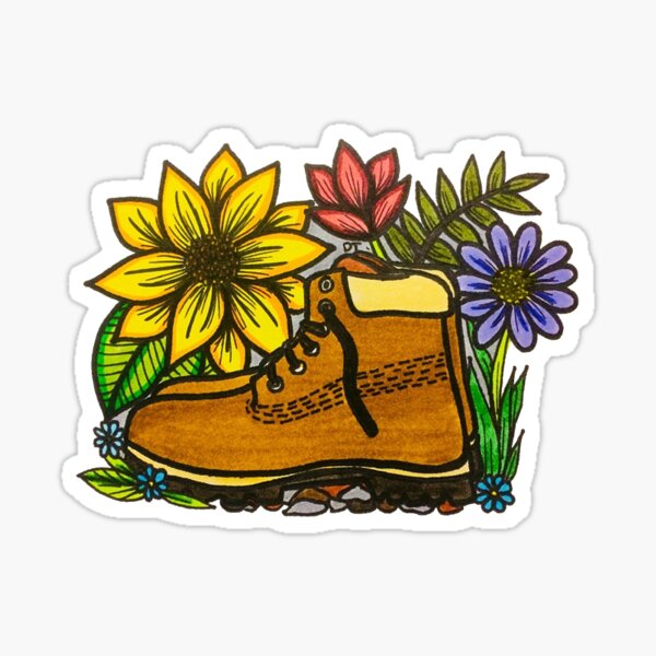 Hiking Boots Stickers | Redbubble