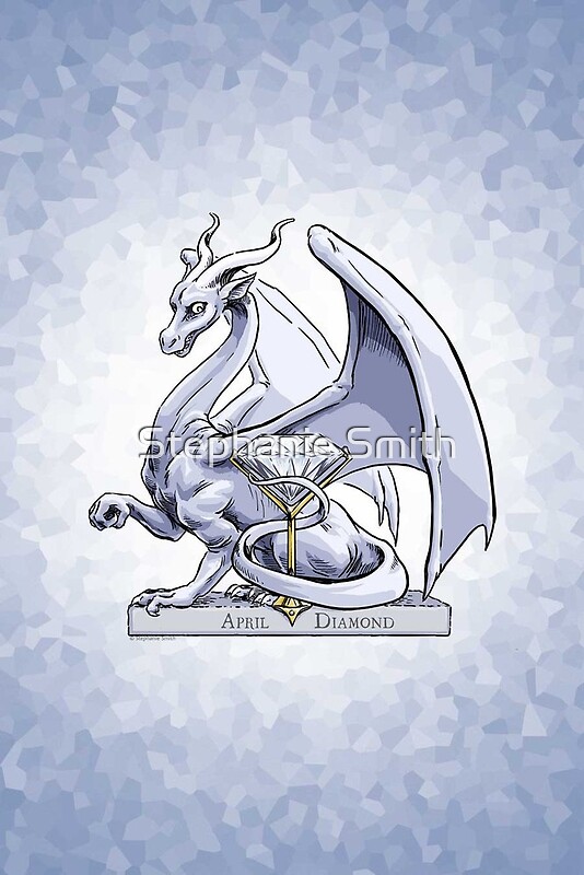 "Birthstone Dragon: April Diamond Illustration" by Stephanie Smith ...