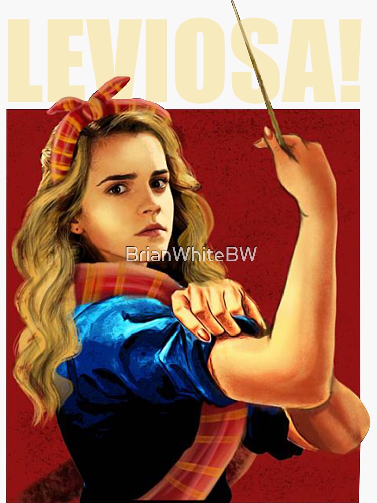 "LEVIOSA " Sticker by BrianWhiteBW | Redbubble