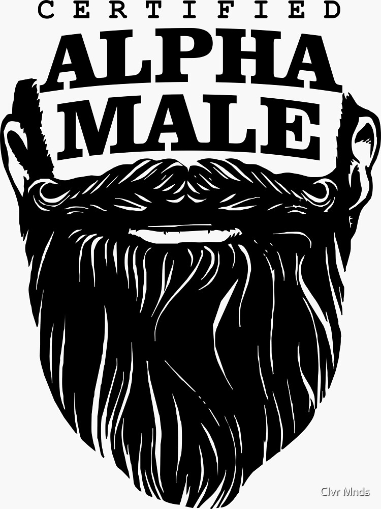 "Certified Bearded Alpha Male" Sticker by christopher1897 | Redbubble
