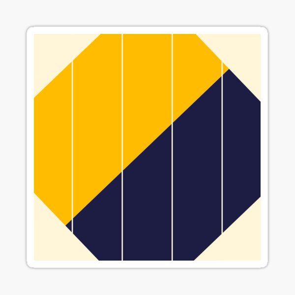 "Yellow Blue Chamber" Sticker for Sale by spaceandlines | Redbubble