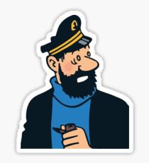 Captain Haddock Stickers | Redbubble