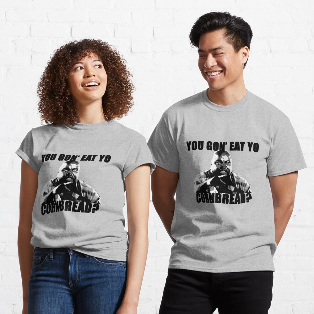 "You gon' eat yo cornbread?" Sticker for Sale by abstractcomkx | Redbubble