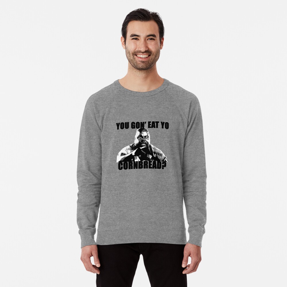 "You gon' eat yo cornbread?" Sticker for Sale by abstractcomkx | Redbubble