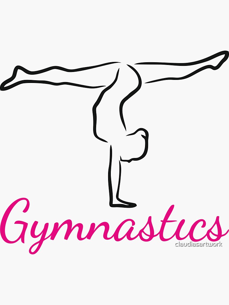 "Turnen, Turnerin" Sticker von claudiasartwork | Redbubble