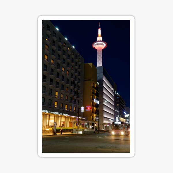 "Kyoto Tower in Japan" Sticker by Offiinhoki | Redbubble