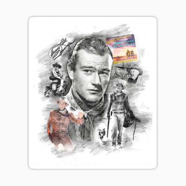 "John Wayne" Sticker by theodordecker | Redbubble