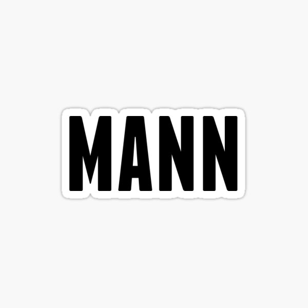 "mann" Sticker by RATKINGtees | Redbubble