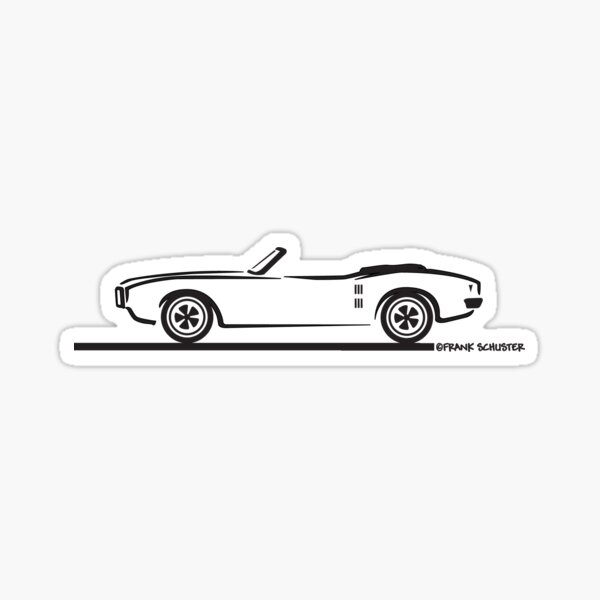 "1967, 1968, 1969 Pontiac Firebird Convertible" Sticker for Sale by ...