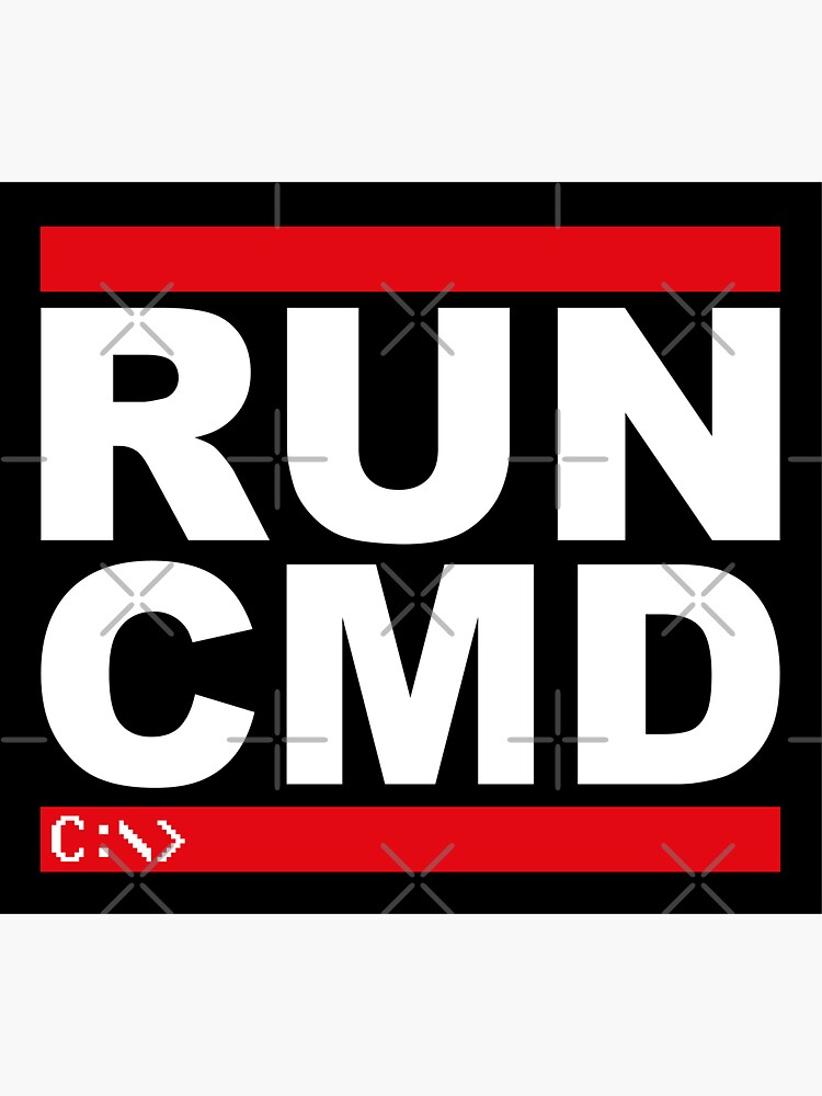 "Run CMD - C:\>" Sticker by mongolife | Redbubble