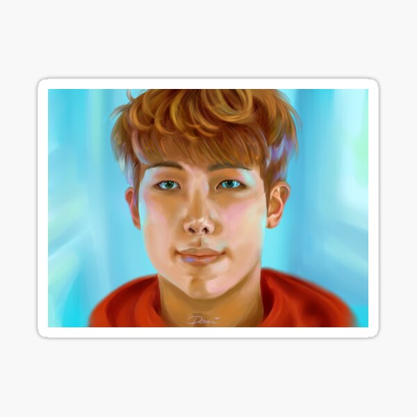 "BTS - Kim Namjoon" Sticker by LuciusGDean | Redbubble