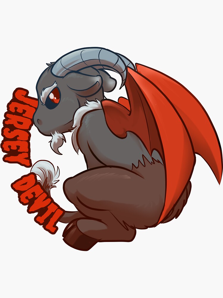 "Cryptid: Jersey Devil" Sticker by melodiesofart | Redbubble
