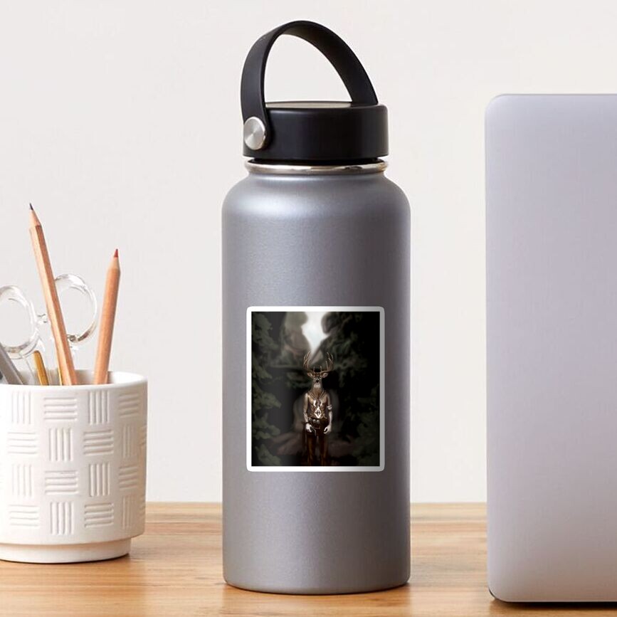 "Skinwalker shaman medicine man deer head" Sticker for Sale by ...