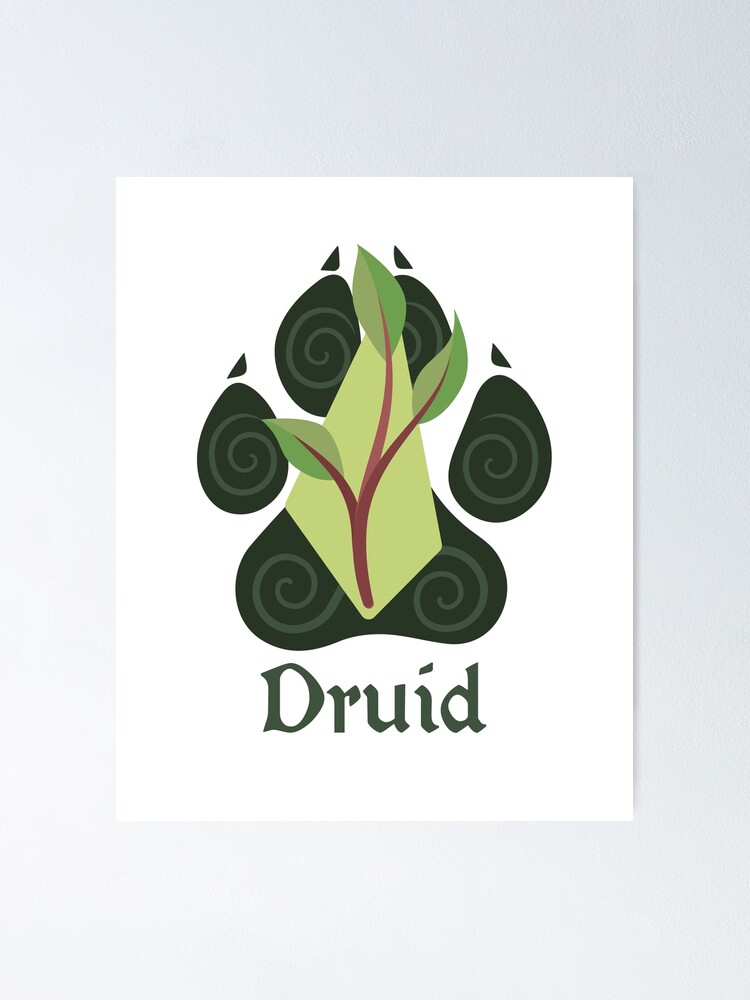 Dandd Druid Class Sticker Poster For Sale By Gartisan Redbubble