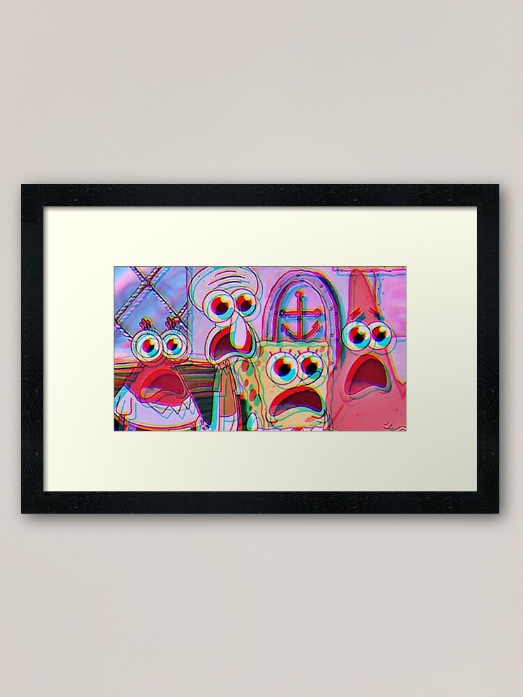 "trippy spongebob" Framed Art Print for Sale by sswain | Redbubble