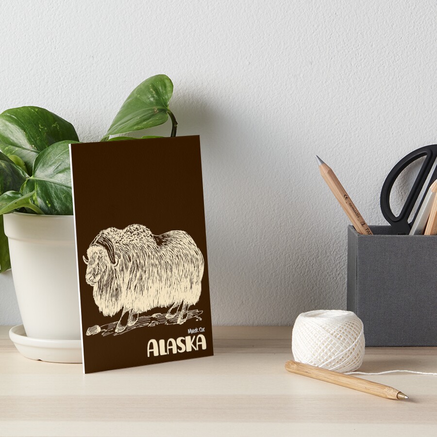 "Musk Ox, Alaska" Art Board Print by AlaskaExtreme | Redbubble