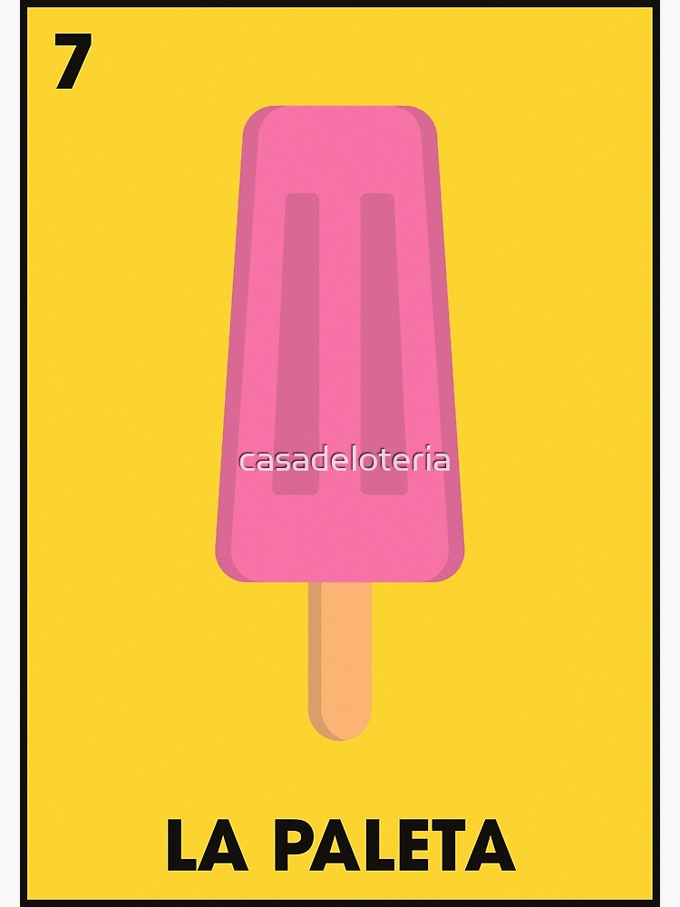 "La Paleta Funny Loteria Card" Art Print by casadeloteria | Redbubble