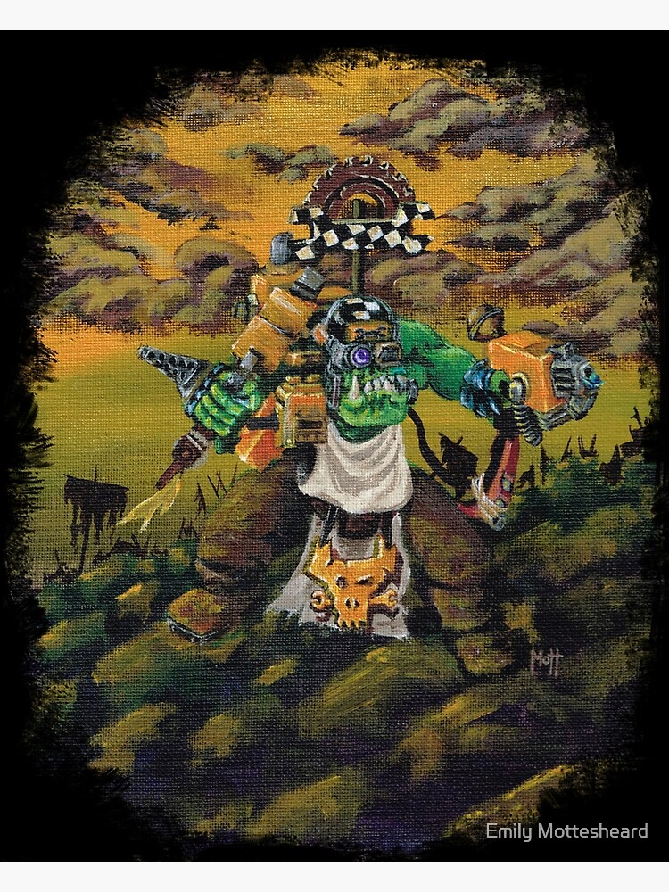 "Ork Mechboy Fine Art Painting" Poster by mottfolio | Redbubble