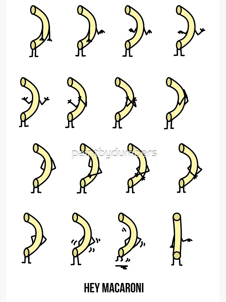 "hey macaroni!" Poster for Sale by paintbydumbers | Redbubble
