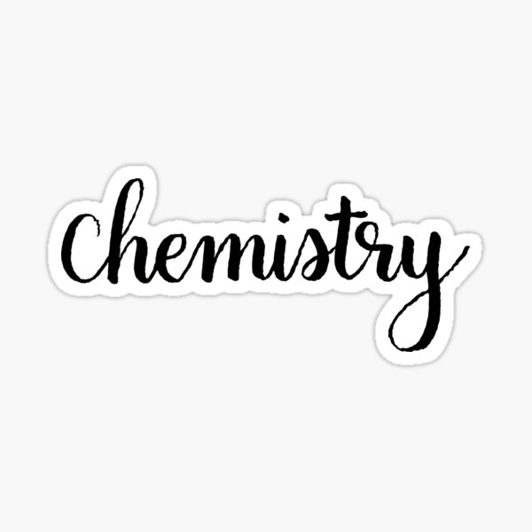 "Chemistry Calligraphy" Sticker for Sale by the-bangs | Redbubble