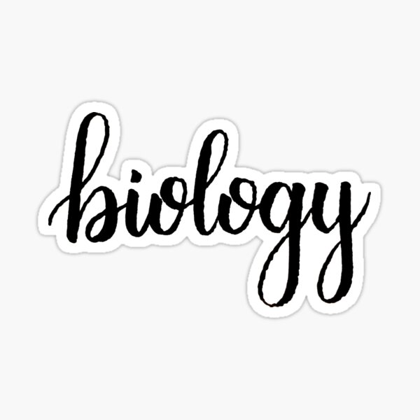 "Biology Calligraphy Label" Sticker for Sale by the-bangs | Redbubble