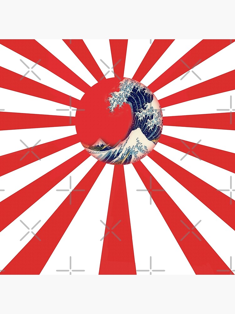 "Great Waves of Rising Sun" Poster for Sale by zhengzen | Redbubble