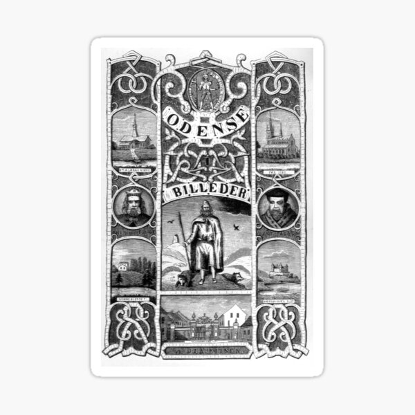 "Odense, Denmark Collage 1800s" Sticker for Sale by ExpressingSelf ...