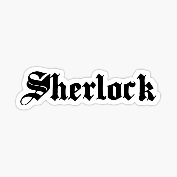 "Sherlock Holmes BBC White" Sticker by SurrealMystery | Redbubble
