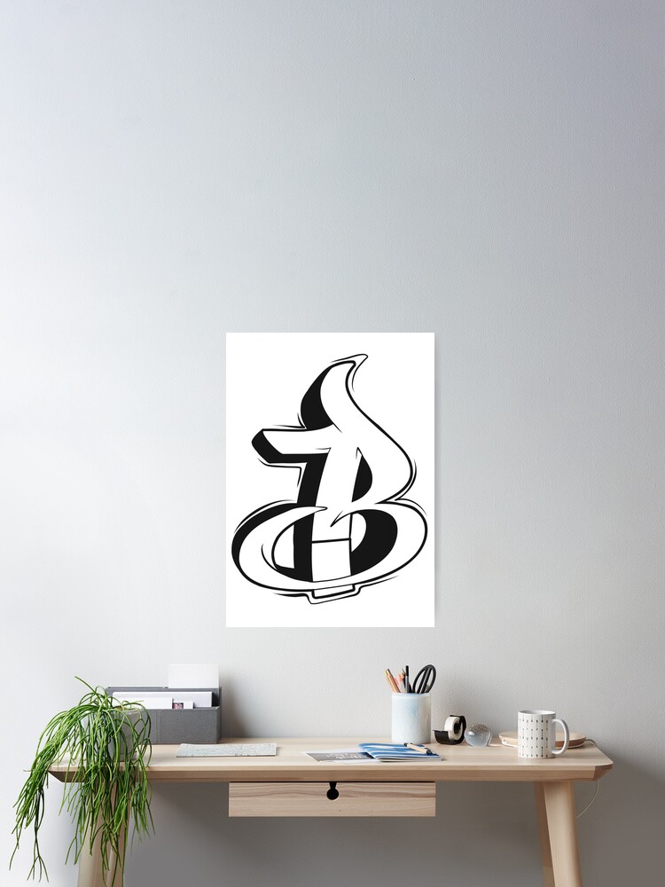 "B" Poster by Upteees | Redbubble
