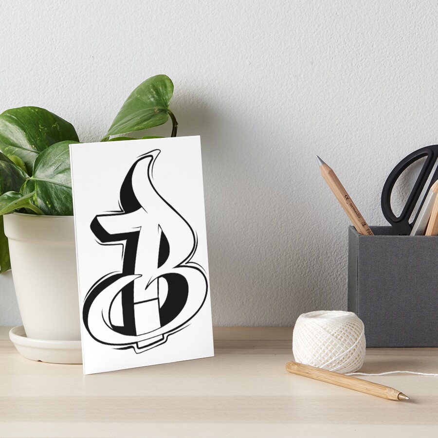 "B" Poster by Upteees | Redbubble