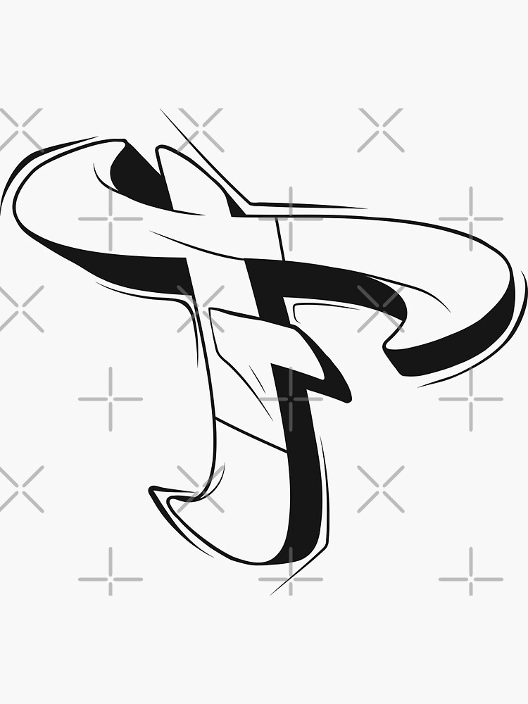 "F" Sticker by Upteees | Redbubble