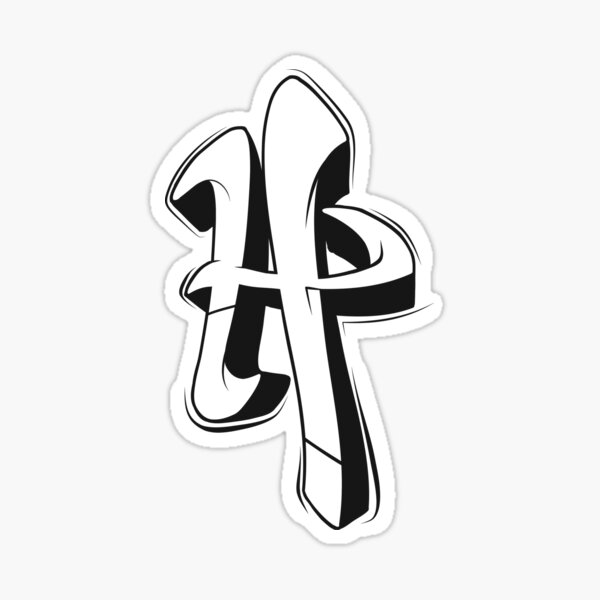 "H" Sticker for Sale by Upteees | Redbubble
