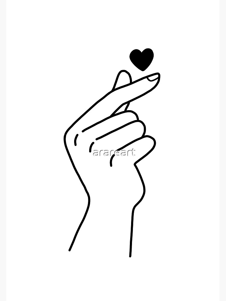 Póster «Corazón coreano estético» de arareart | Redbubble