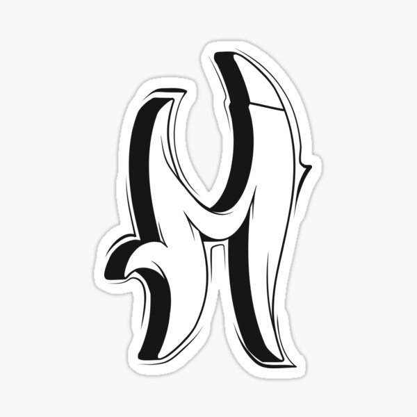 "M" Sticker for Sale by Upteees | Redbubble
