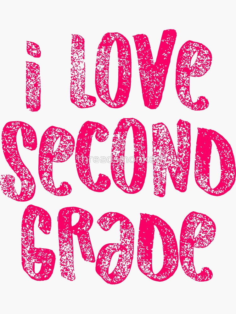 "Second Grade Design I Love Second Grade Light Cute Gift 2nd Teacher ...