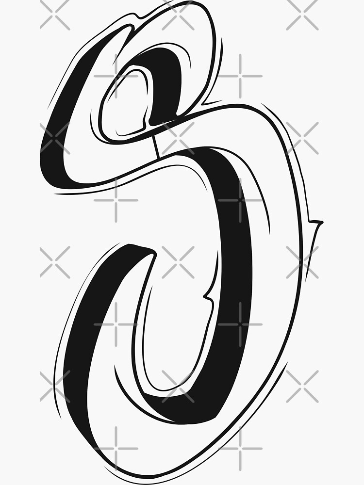 "S" Sticker by Upteees | Redbubble