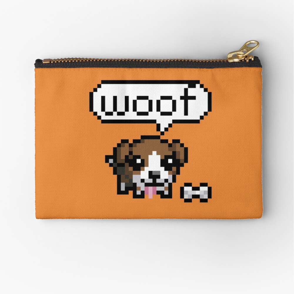 "Cute Puppy Pixel Art" Zipper Pouch for Sale by pixelkraft | Redbubble