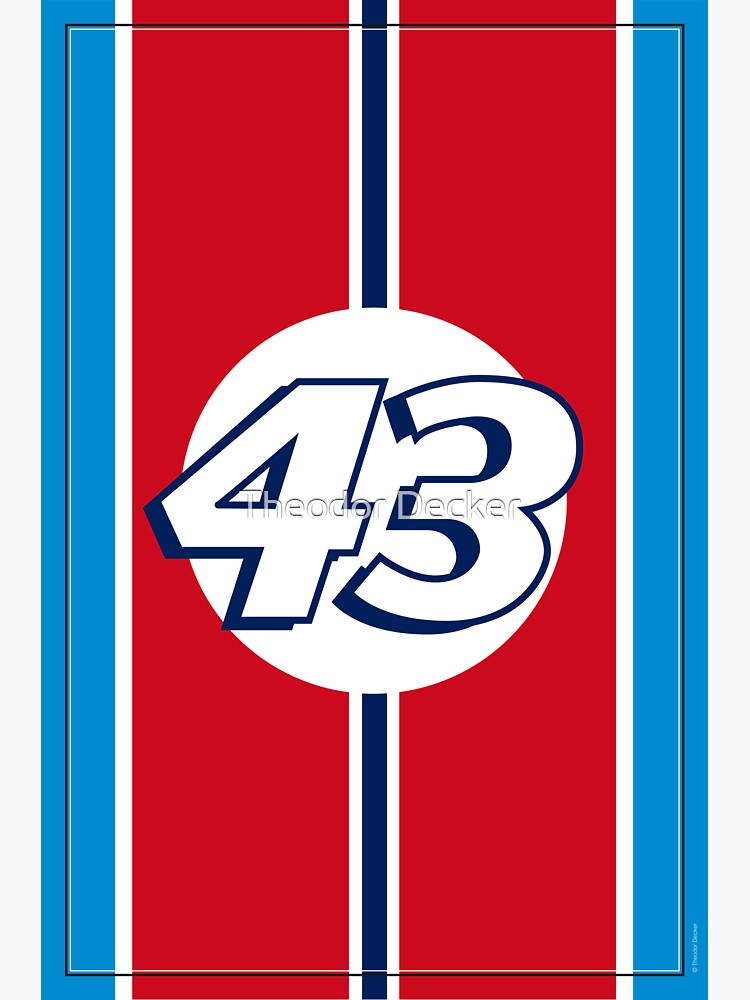 "Richard Petty 43 Racing Design" Sticker for Sale by theodordecker ...