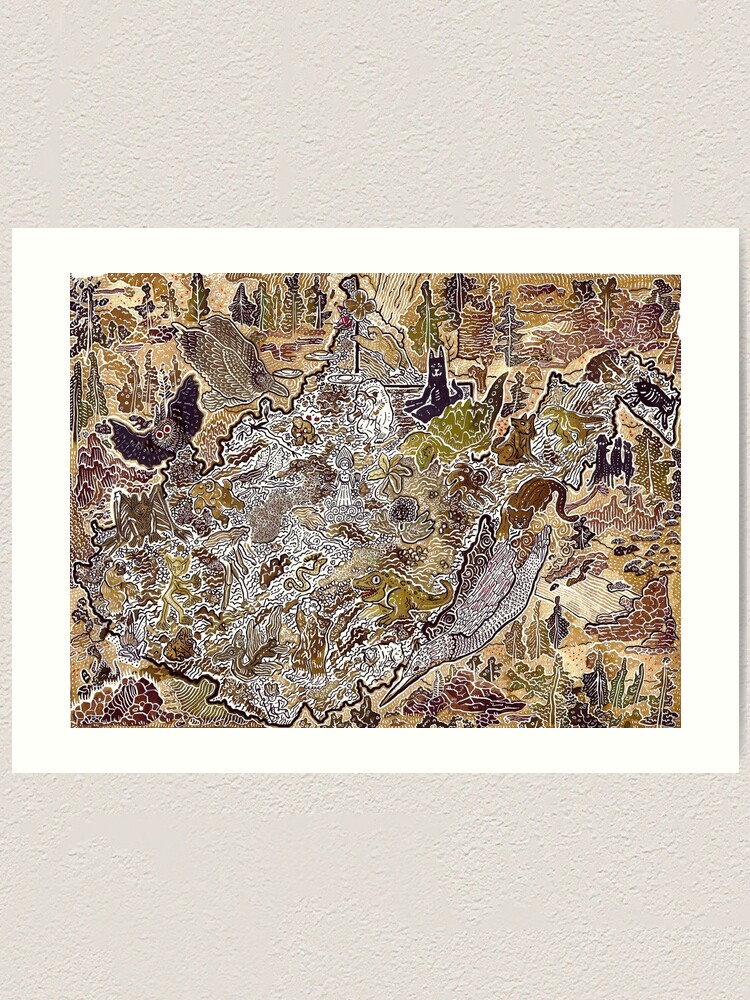 "West Virginia Cryptid Map" Art Print by Egertron | Redbubble