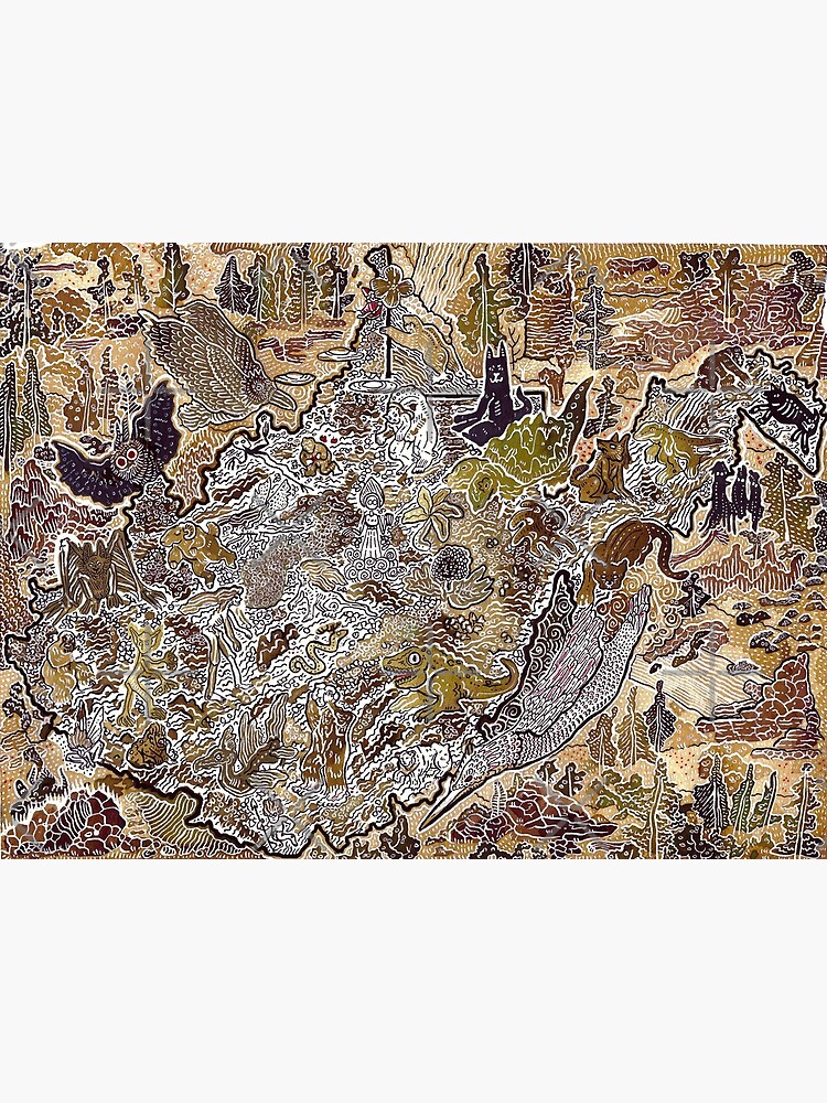 "West Virginia Cryptid Map" Art Print by Egertron | Redbubble