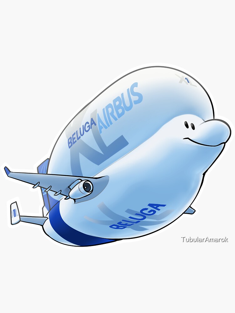 "Beluga XL (transparent version)" Sticker for Sale by TubularAmarok ...